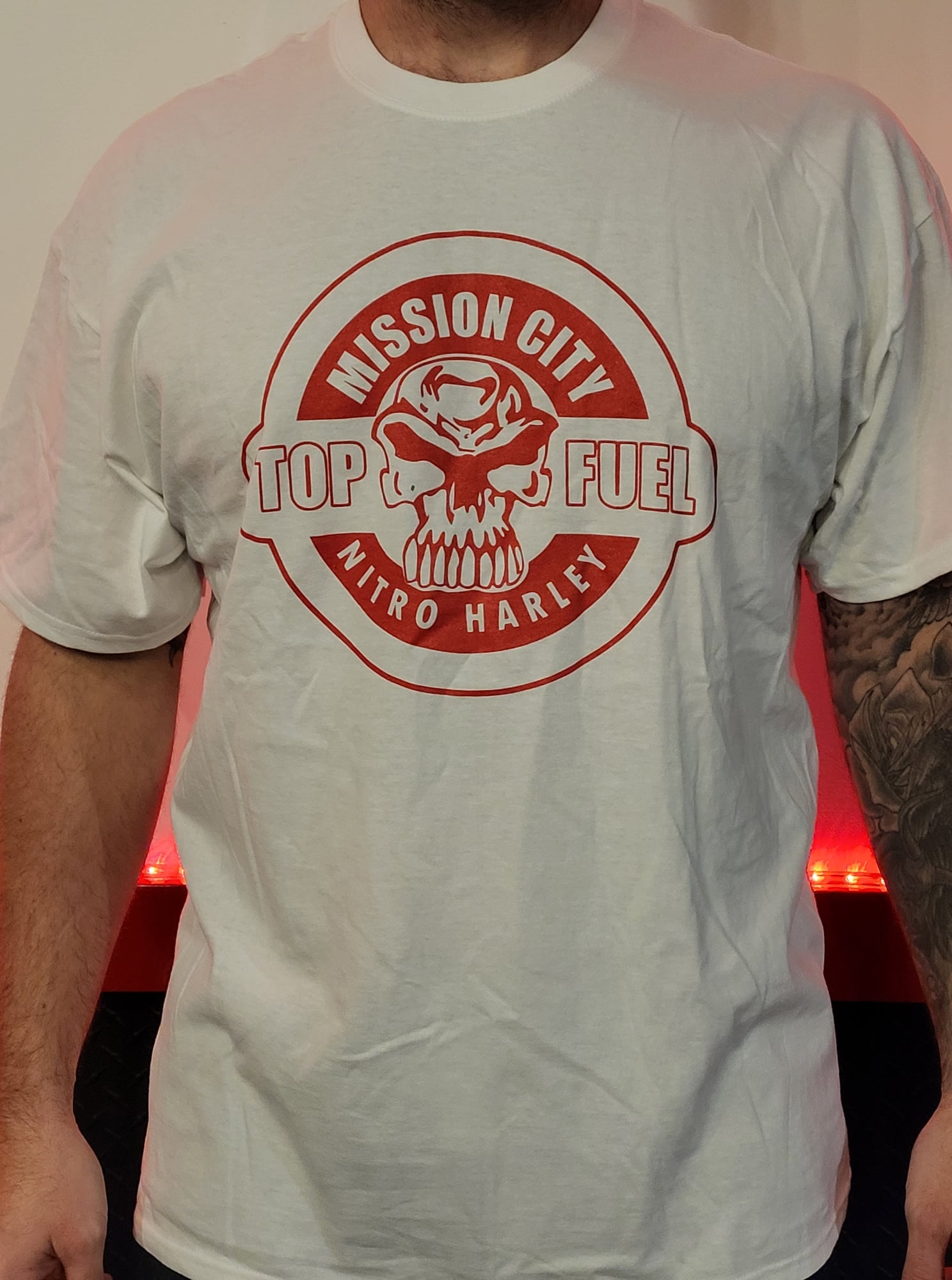 Mens White Nitro T Shirt – Mission City Nitro